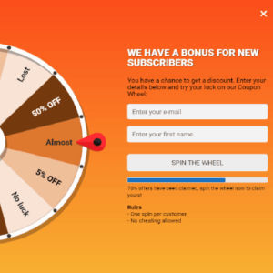 Coupon Wheel For WooCommerce and WordPress - TheDevKit