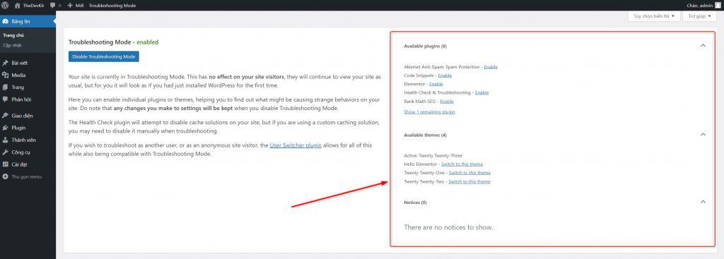 05 bước kiểm tra xung đột plugin trong WordPress - TheDevKit